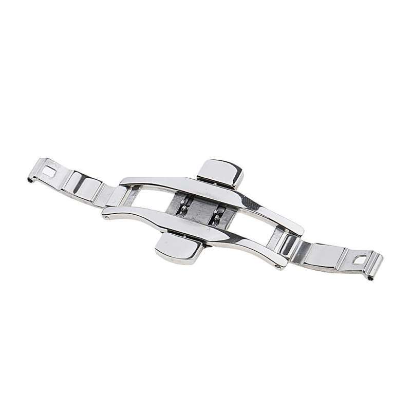 Jual Stainless Steel Double Push Button Butterfly Deployment Watch ...