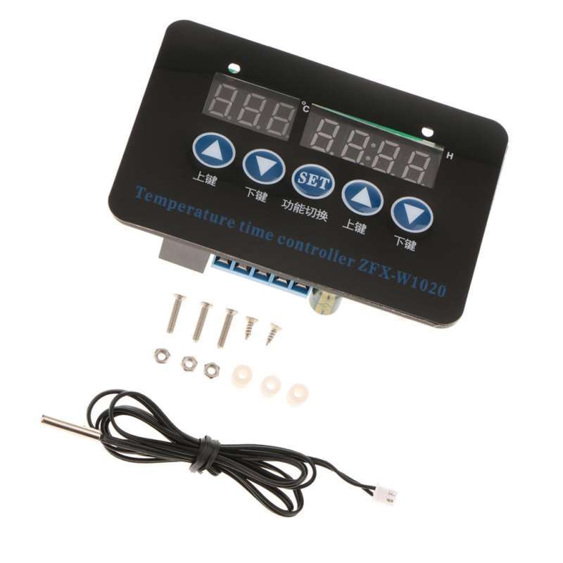 Jual Dual Digital Led Thermostat Temperature Controller Thermometer ...