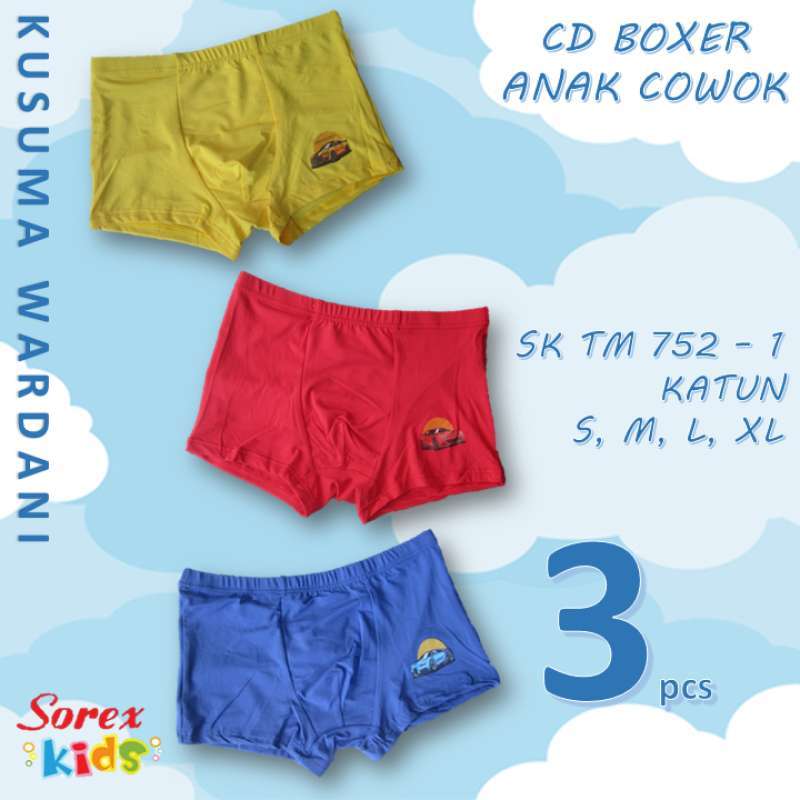 Promo Sorex Kids Tm 752-1 | 3 Pcs Cd Boxer Anak / Celana Dalam Sempak ...