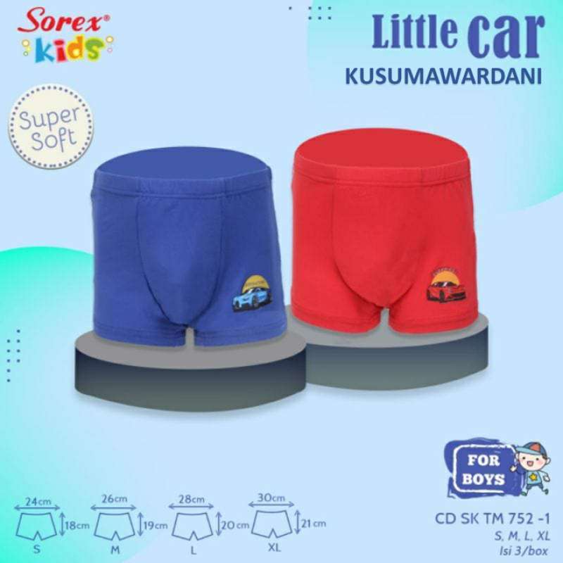 Promo Sorex Kids Tm 752-1 | 3 Pcs Cd Boxer Anak / Celana Dalam Sempak ...