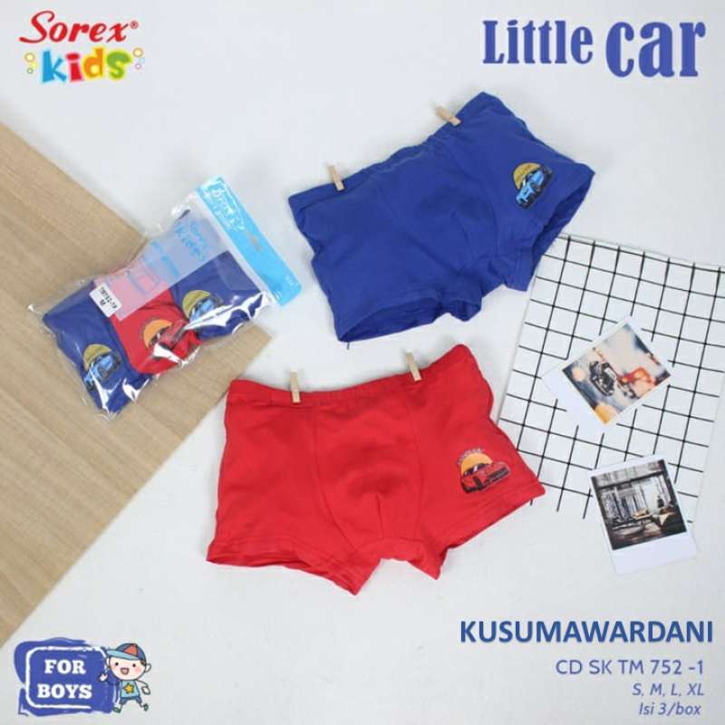 Promo Sorex Kids Tm 752-1 | 3 Pcs Cd Boxer Anak / Celana Dalam Sempak ...