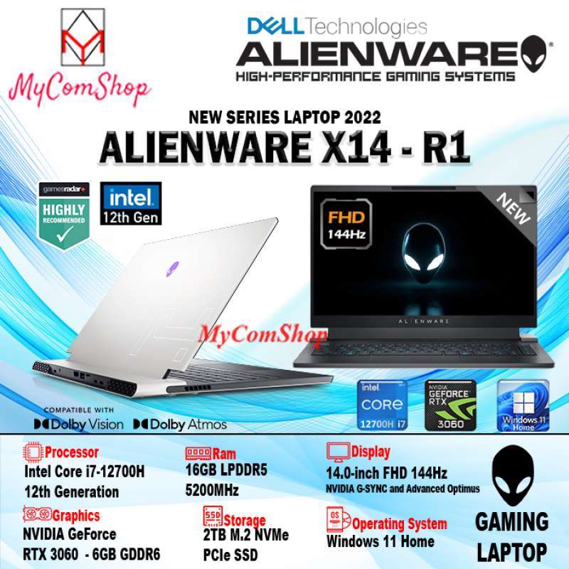 Jual DELL ALIENWARE X14 R1 i7-12700H 16GB RAM 2TB SSD RTX 3060 6GB FHD ...