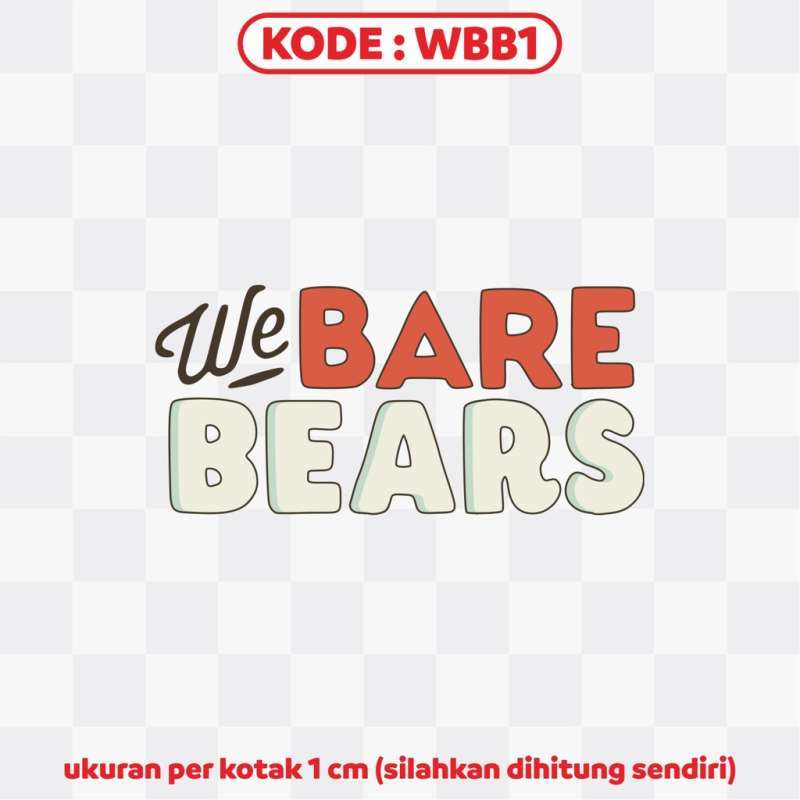 Jual Sablon Setrika | Sticker Kain WBB - We Bare Bears | Stiker Baju ...
