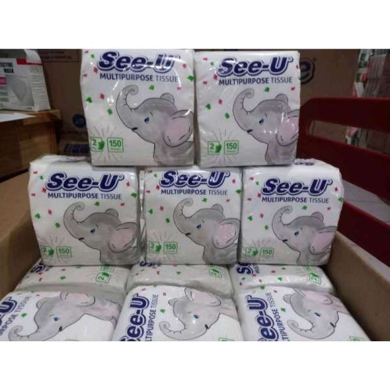 Jual See-u Tissue Tisu See U Multipurpose 150sheets 2ply Pop Up Gajah ...