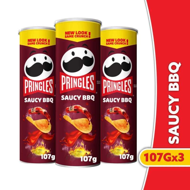 Promo Triple Pack Pringles Barbeque [107 g x 3 Pcs] Diskon 12% di ...