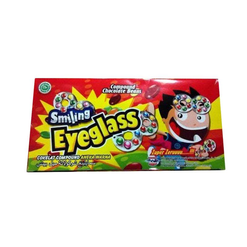 Jual Smiling Eyeglass Chocolate / Permen Coklat Kacamata 8 Gram (40 Pcs ...