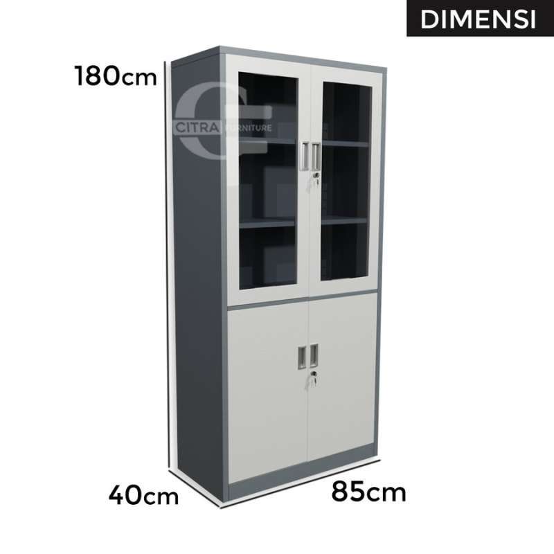 Jual Lemari Arsip Besi 2 Pintu Buka Swing Besi 1/2 Kaca |lemari Kantor File Di Seller Citra ...
