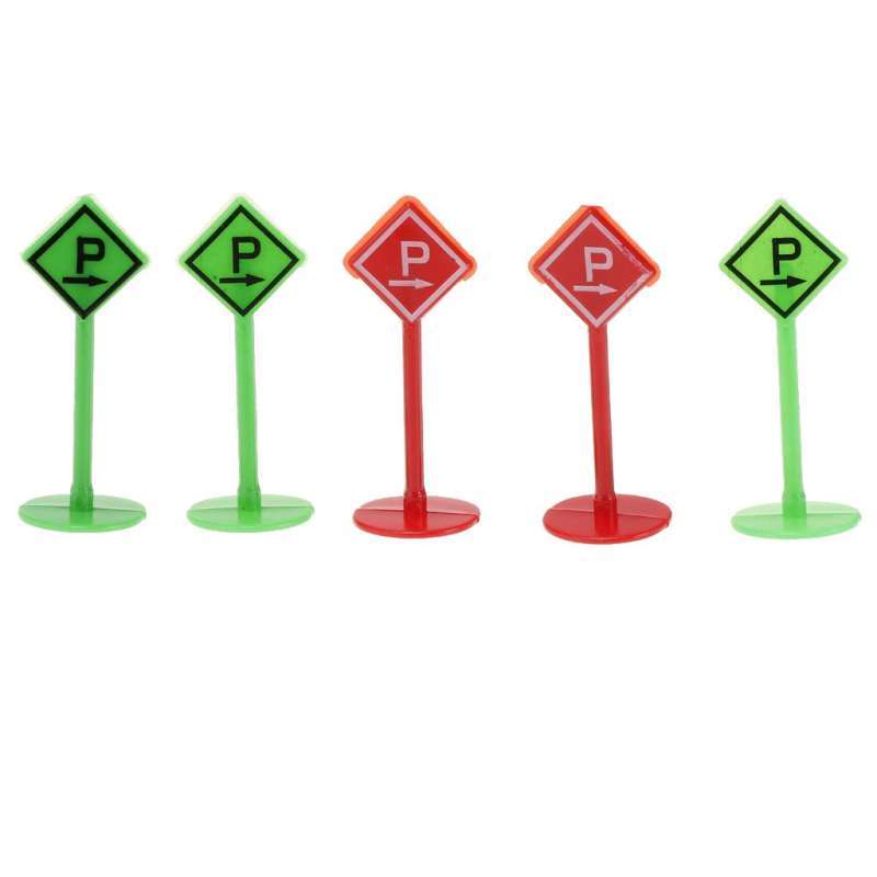 Jual 20pcs Traffic Road Signs Parking Lot Directions Blocks Playset ...