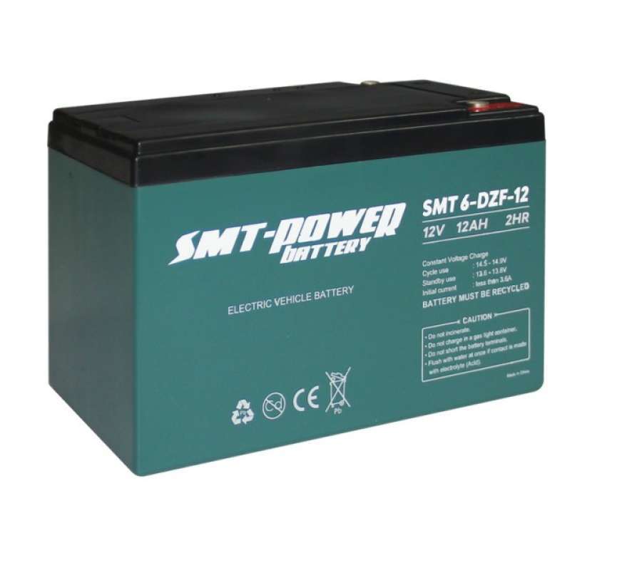 Promo BATTERY SMT POWER 6 DZ 12 BATTERY SEPEDA LISTRIK SELIS 12V 12AH ...