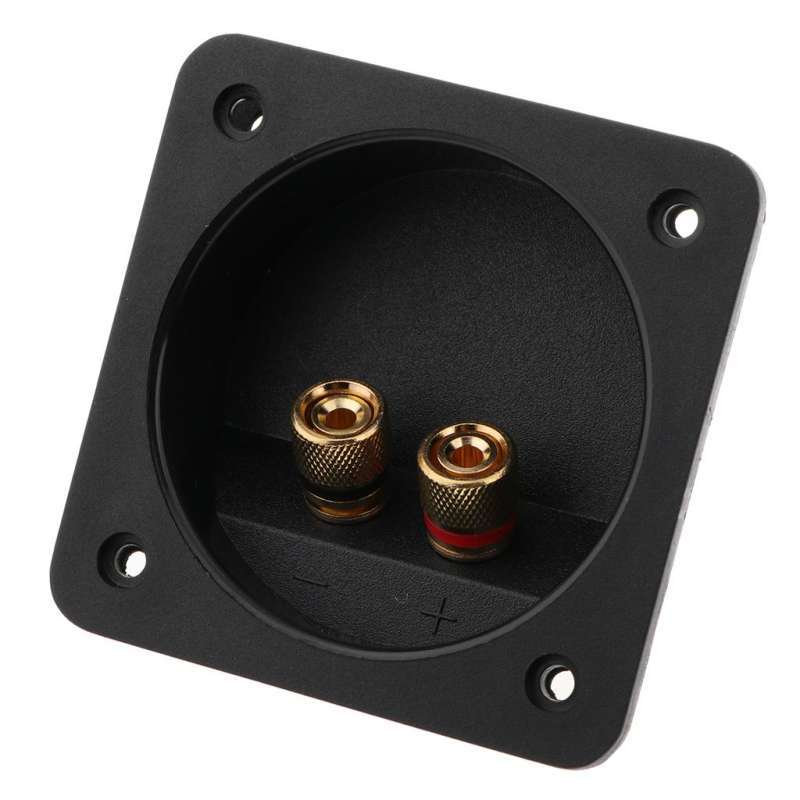 Jual Double Binding Square Gold Plate Spring Loaded Jacks Speaker ...