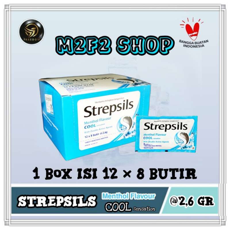 Jual Permen Strepsils Lozenges Cool Menthol | Biru - 249,6 gr (Kemasan ...