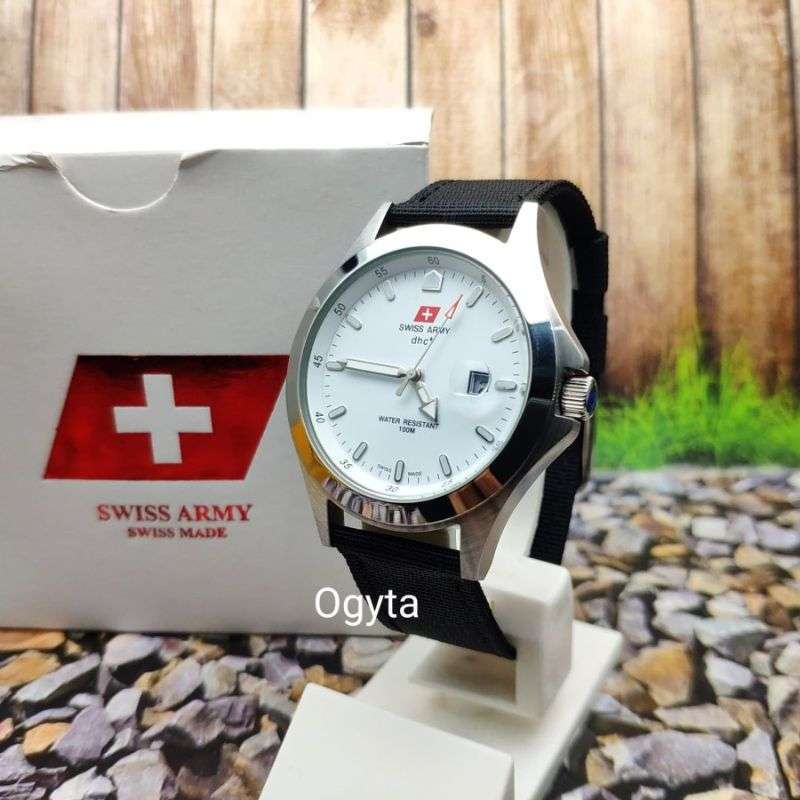 Promo Swiss Army Analog Jam Tangan Pria Silver Chrom Putih 1880G ...