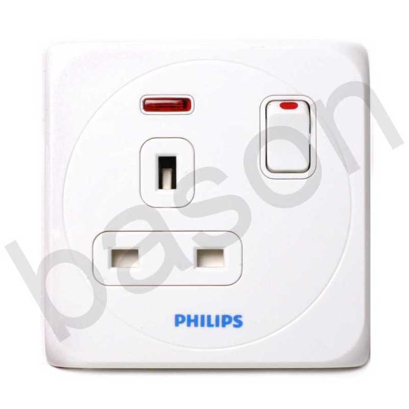 Jual PHILIPS Simply AC Socket | Stop Kontak UK dengan switch on off di ...
