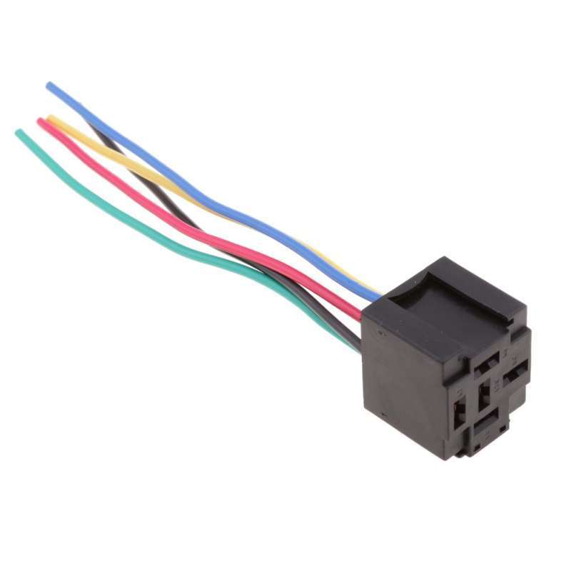 Promo Automotive 5 Pin Relay Socket Connector Holder Wire Harness ...