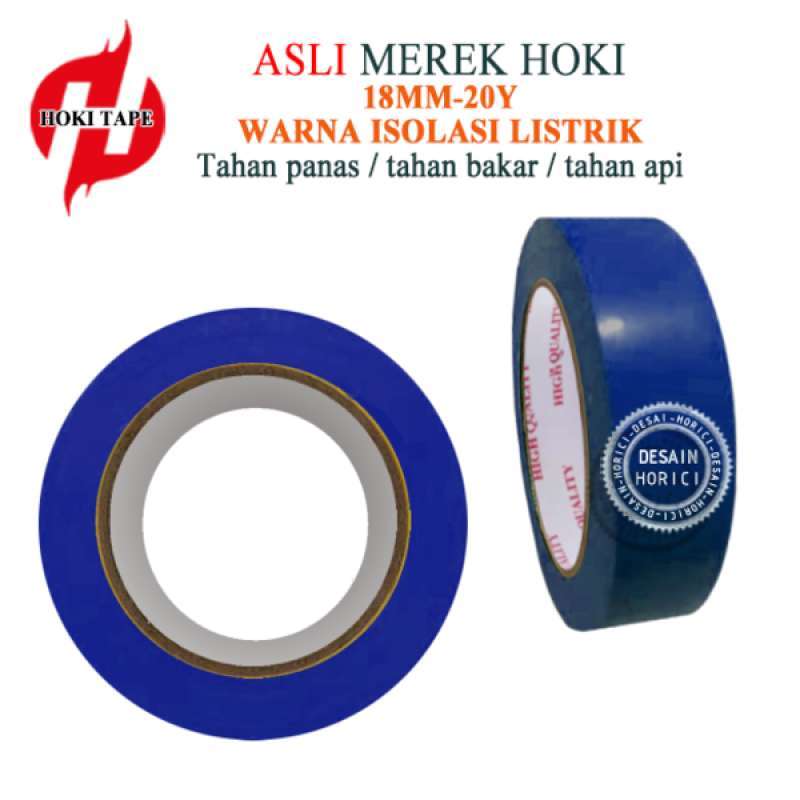 Jual ASLI MEREK HOKI 18*20Y ISOLASI LISTRIK PVC HITAM/MERAH/KUNUNG ...