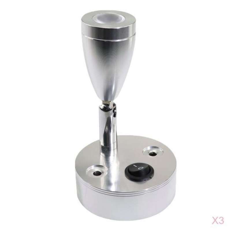 Jual 3x LED 12V Swivel Wall Read Light Interior RV Motorhome Book Lamp ...