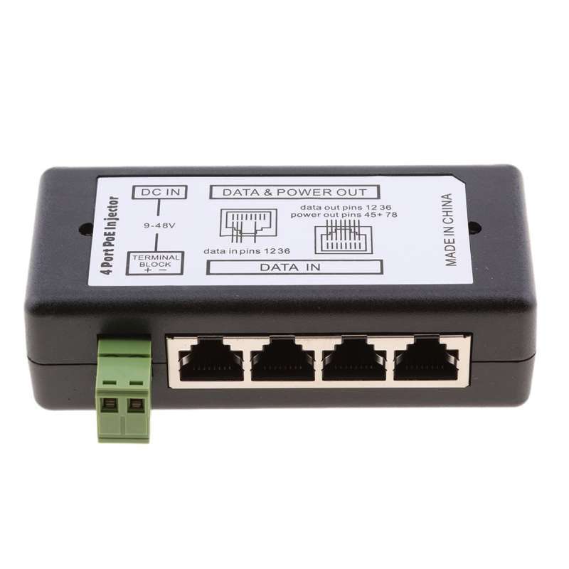 Jual Premium 4 Port POE Separator Injector Over Ethernet Power Supply ...