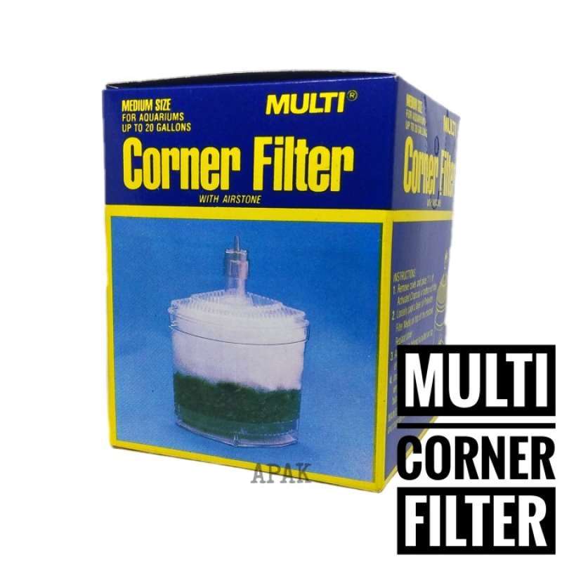 Jual corner filter multi medium aquarium sudut aquascape - Multicolor ...
