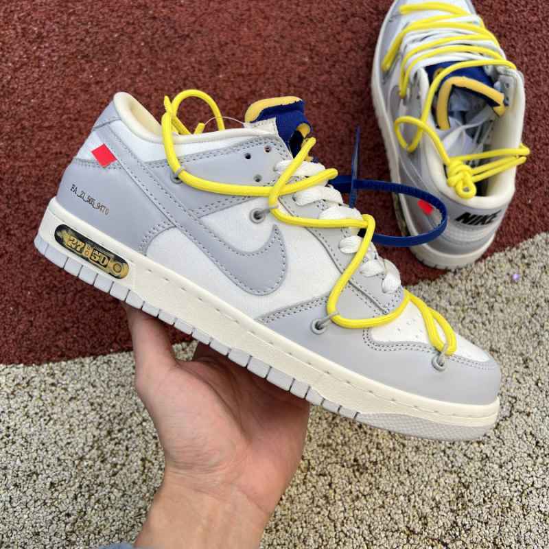 Jual Nike SB Dunk Low The 50 Gray White Yellow Lace Blue Buckle Casual ...