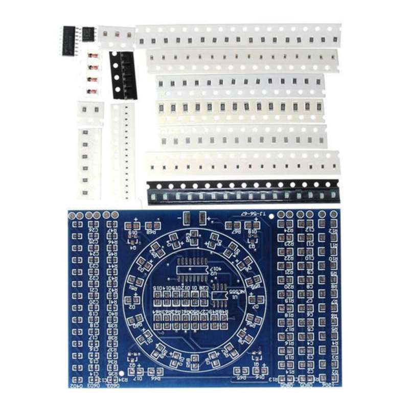 Jual Diy Rotating Led Smd Component Welding Practice Board Skill ...