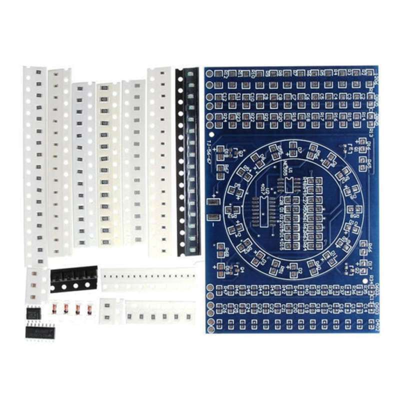 Jual Diy Rotating Led Smd Component Welding Practice Board Skill ...