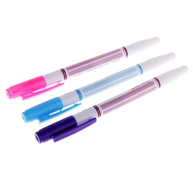 Promo 3pcs Water Erasable Soluble Pen Disappear Ink Draft Pens for ...