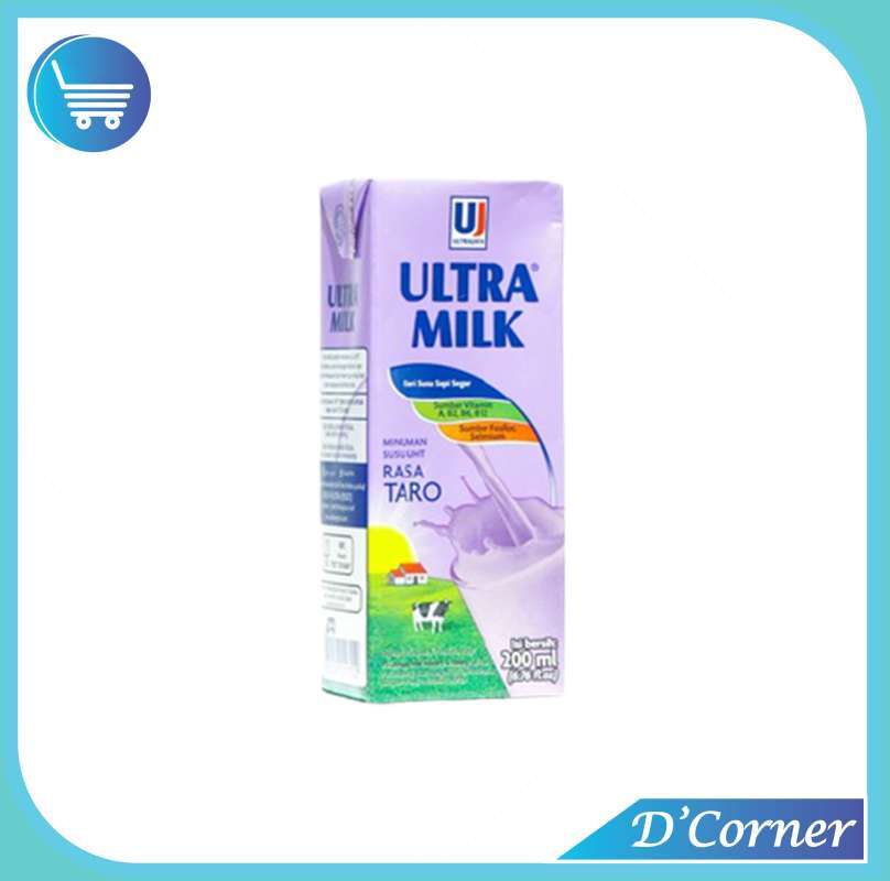Jual Ultra Milk Uht Taro Kotak 200 Ml Di Seller D'corner Mart - Bojong ...