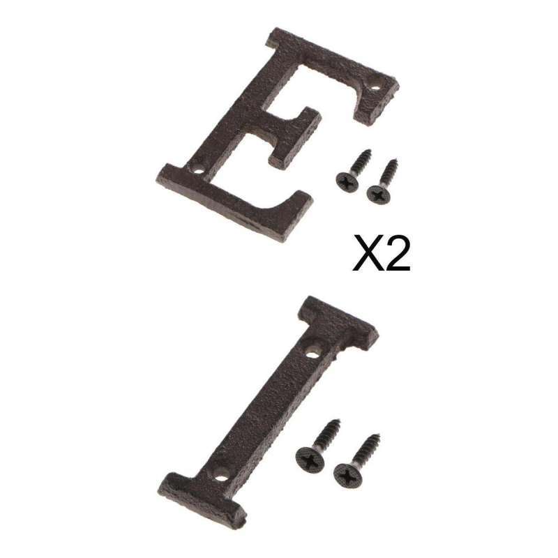 Jual 3x Door Plate Letter Label Cast Iron Door Signs For Office Party ...