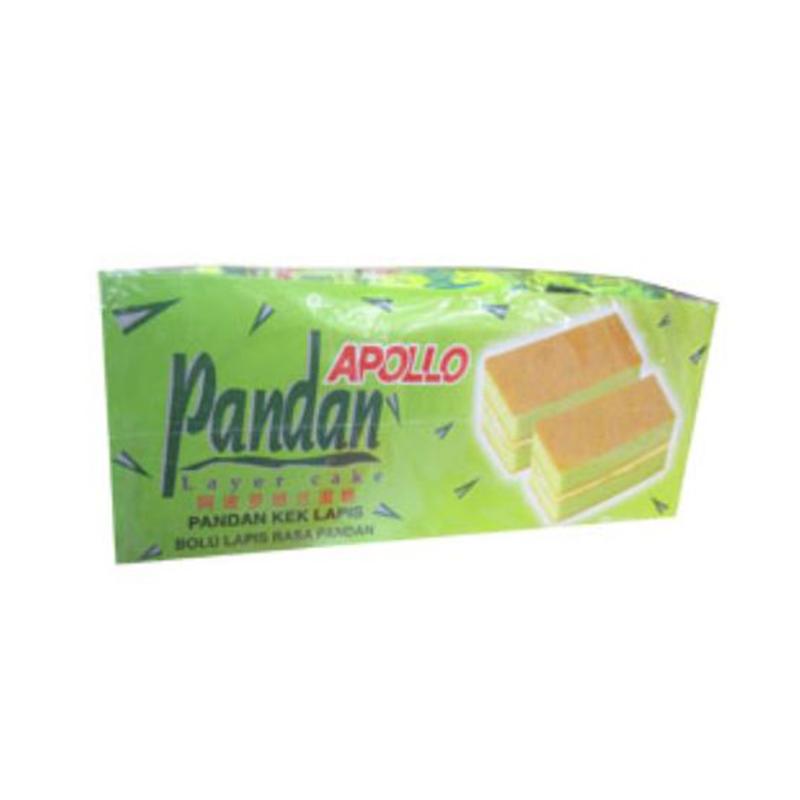 Jual Apollo BO Pandan Layer Cake Bolu Biscuit [18 g/ 24 pcs] di Seller ...