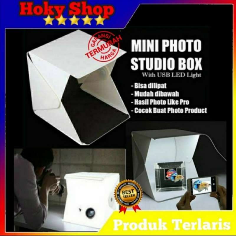 Jual mini box studio + soliter akrilik selfie untuk ikan cupang di ...