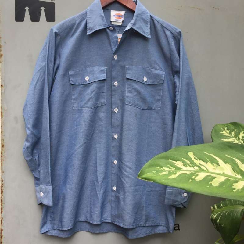 Jual Vintage Dickies Chambray Work Shirt Made In Usa - M di Seller Jim ...