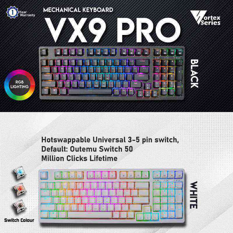 Jual VortexSeries VX9 PRO Mechanical Keyboard Hotswappable - Outemu ...