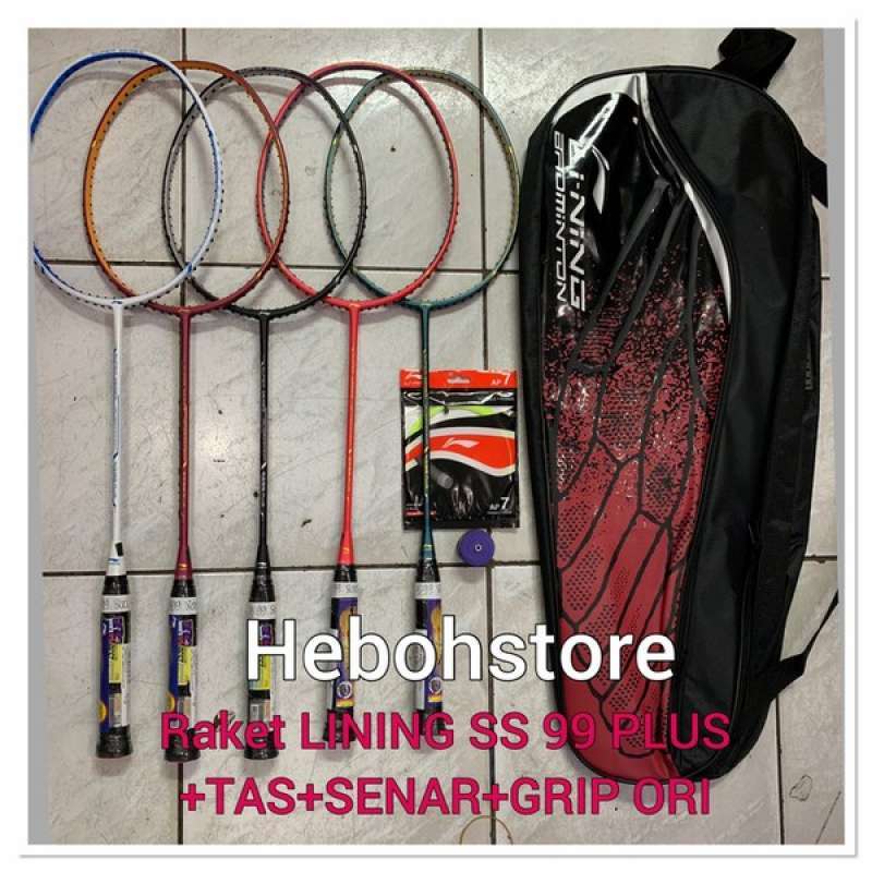 Jual Free Pasang Raket Badminton Lining Ss 99 Plus +Tas+Grip+Senar ...