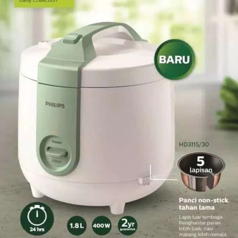 Jual Philips HD3115/30 Rice Cooker 1.8 Liter PENANAK NASI PHILIPS HD ...