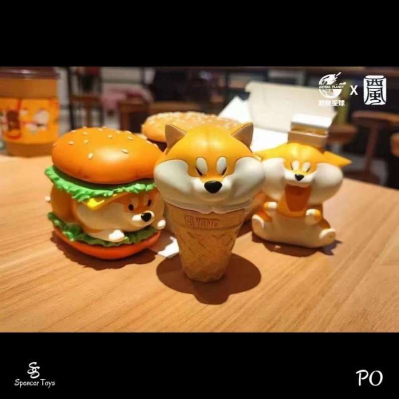Jual DP RESIN STATUE SHIBA INU BURGER, CONE, EATING (PRE-ORDER ...