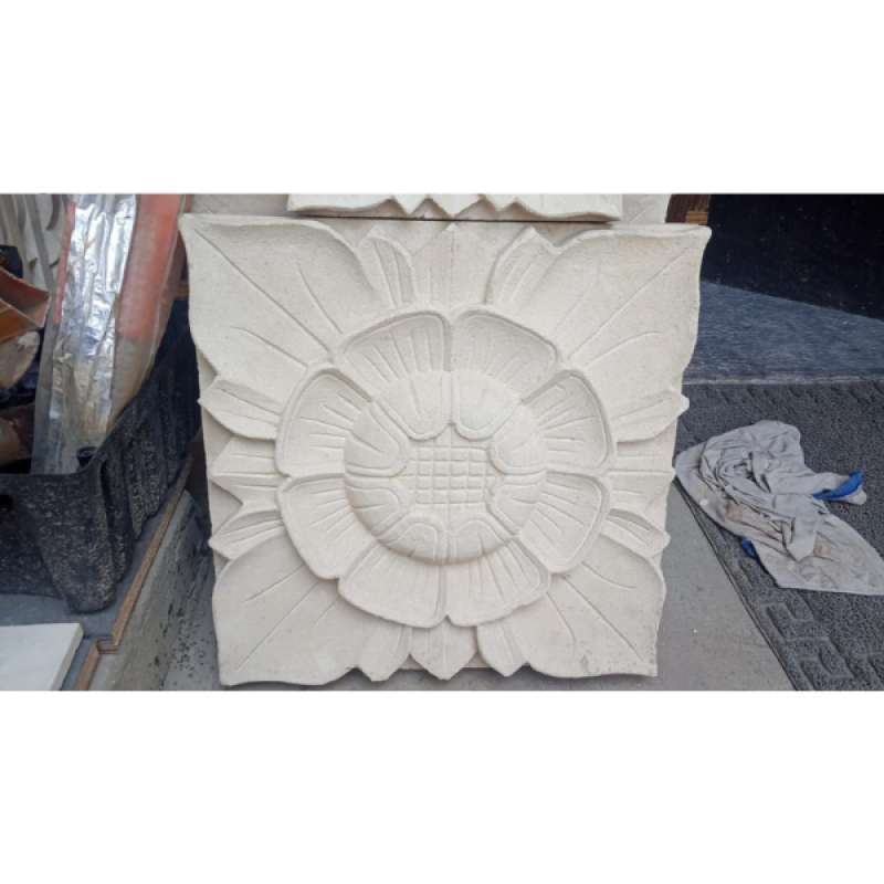 Jual Batu Alam Ornamen Motif Bunga Ukuran 40 X 40 Cm di Seller Rofah ...