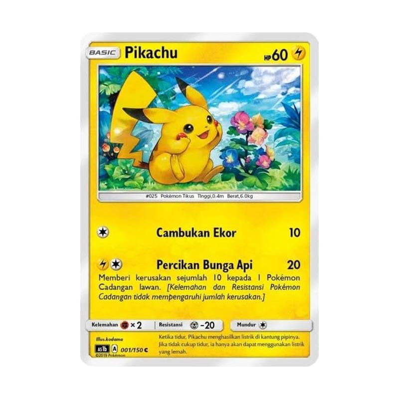 Jual Pokemon Indonesia Trading Card Pikachu AS1b 001-150 C di Seller ...