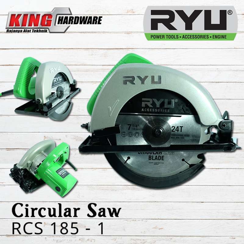 Promo Baru RYU Circular Saw RCS 185-1 RYU Mesin Potong Kayu 7 Inch ...