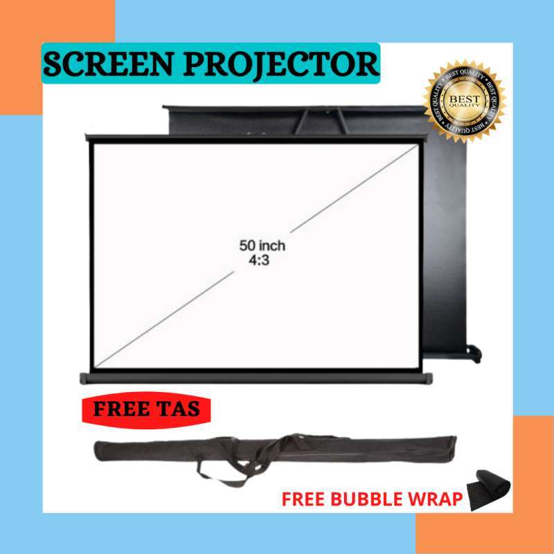 Promo Table Projector Screen Portable Folding 50 Inch | Layar Proyektor ...