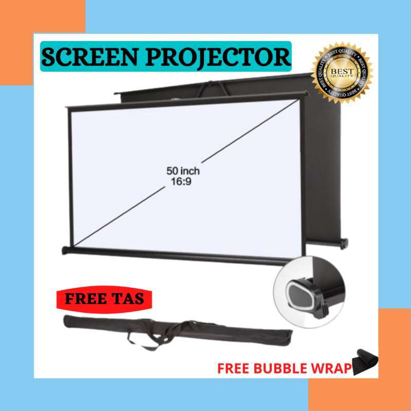 Jual Table Projector Screen Portable Folding 50 Inch | Layar Proyektor ...
