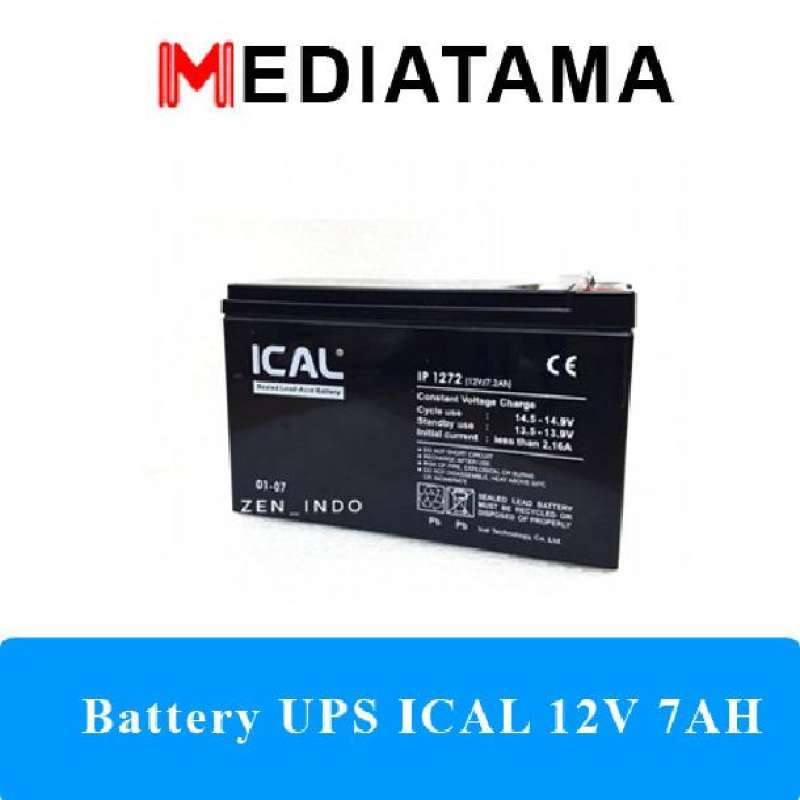 Jual Baterai Battery UPS ICAL 12V 7AH 12 Volt 7 Ah 12 V 7ah di Seller ...