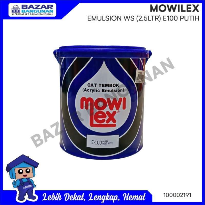 Jual Ready Cat Tembok Dinding Interior Mowilex Emulsion E100 Galon 2