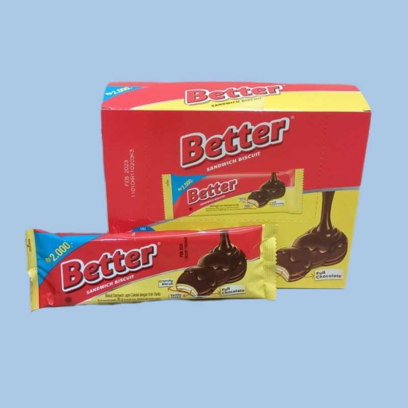 Jual Roma Better Sandwich Coklat Vanila Biscuit 36 gram [12 pcs/box] di ...