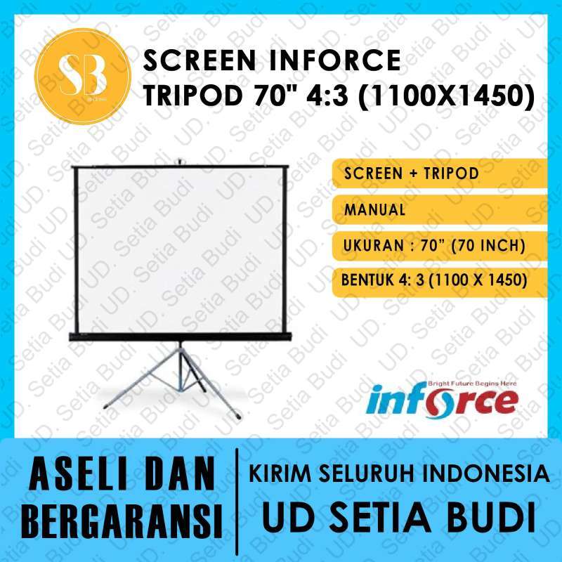 Jual Layar Proyektor Tripod Inforce Manual 70 4:3 di Seller TOKO SETIABUDI - Alon Alon Contong ...