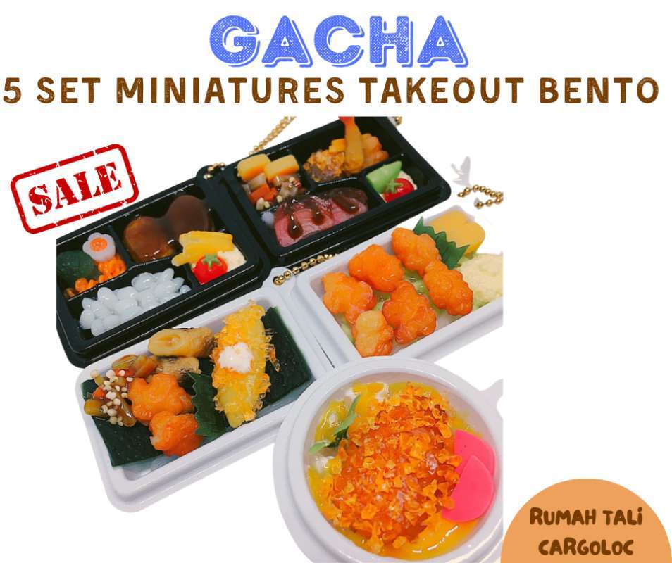 Jual Mainan Miniatur Gacha Set 5 Mini Takeout Bento (japan) Di Seller ...