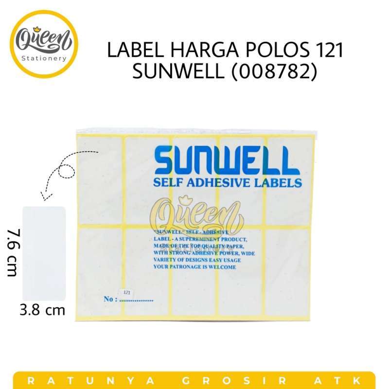 Jual 1 Pak (7 Lembar) Label Harga Polos Sunwell / Label Harga / Label ...