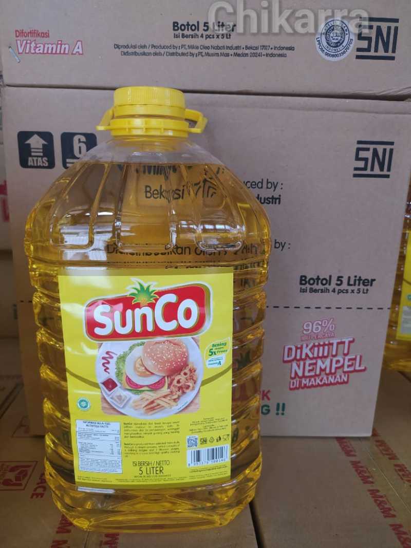 Promo Sunco Minyak Goreng 5 Liter Dus [ 5lt X 4 Pcs ] - Botol 5 Lt ...