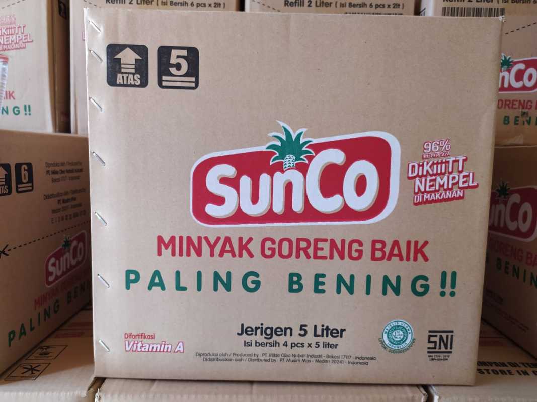 Promo Sunco Minyak Goreng 5 Liter Dus [ 5lt X 4 Pcs ] - Botol 5 Lt ...