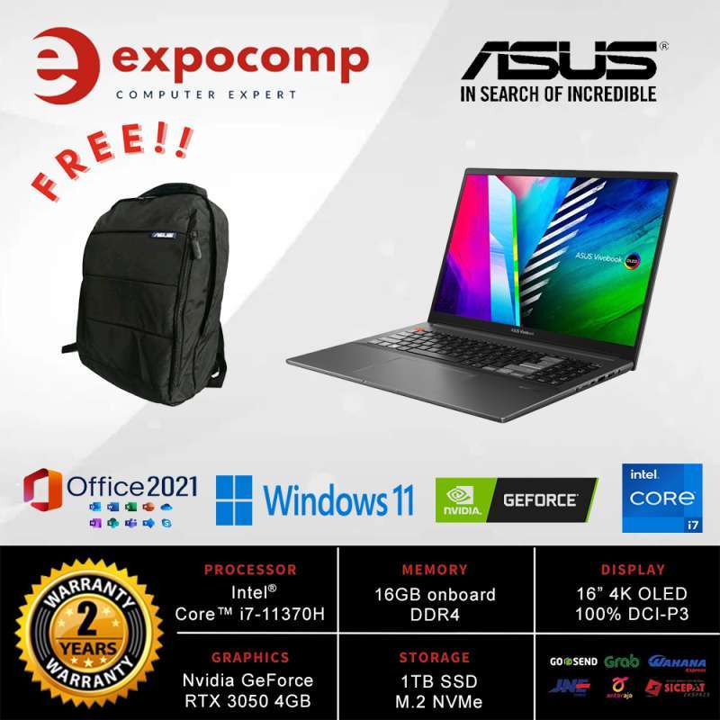 Jual Asus N7600pc-oled715 Grey Core I7-11370 Di Seller Expocomp ...