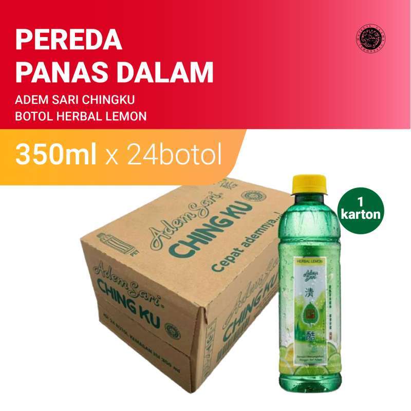 Promo Adem Sari Ching Ku Herbal Lemon [350 mL/24 pcs] Diskon 22% di ...